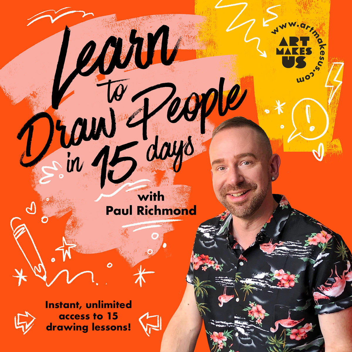 Learn to Draw People in 15 Days | Instant Access! | Art Makes Us